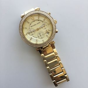 Michael Kors | Accessories | New Michael Kors Gold Parker Ladies Watch ...